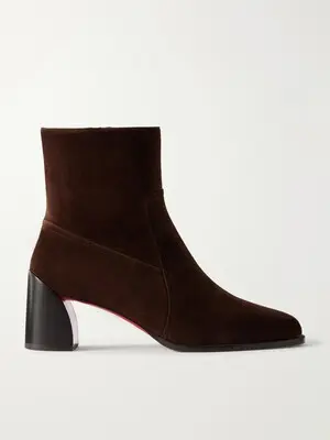CHRISTIAN LOUBOUTIN Christian Louboutin Ira 55 Suede Ankle Boots Brown