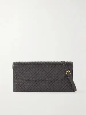 Bottega Veneta Intrecciato Shoulder Bag - Brown