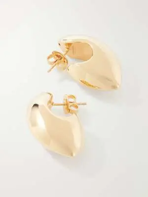 Bottega Veneta Sterling Silver -tone Hoop Earrings