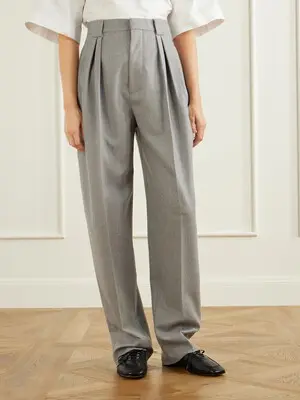 Bottega Veneta Wool Flannel Straight-leg Pants