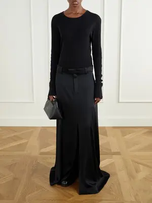 ANN DEMEULEMEESTER Kaisa Duchesse-satin Maxi Skirt