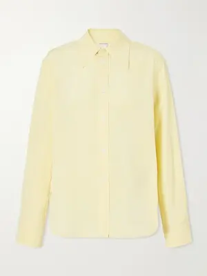 Bottega Veneta Silk-blend Shirt - Yellow