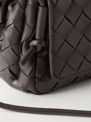 Bottega Veneta Notturno Intrecciato Leather Shoulder Bag - Brown