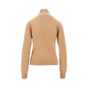 AMI Paris Cashmere Turtleneck Sweater With Embroidered Logo