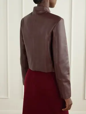 Altuzarra Dixon Lamb Leather Jacket - Brown
