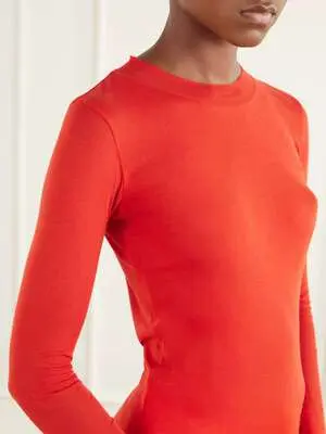 Auralee Ribbed Cotton-jersey T-shirt