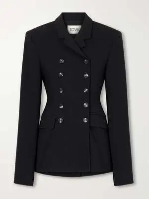 Tove Double-breasted Crepe Blazer