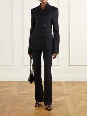 Tove Double-breasted Crepe Blazer