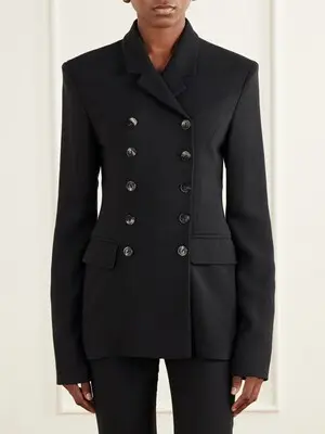 Tove Double-breasted Crepe Blazer