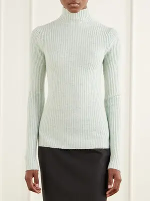 Auralee Ribbed Cashmere Turtleneck Sweater