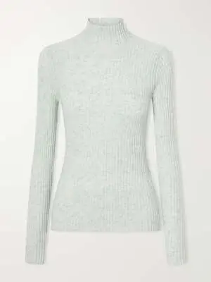 Auralee Ribbed Cashmere Turtleneck Sweater