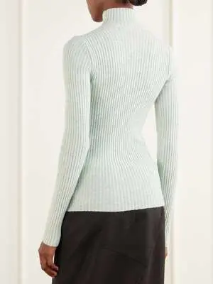 Auralee Ribbed Cashmere Turtleneck Sweater