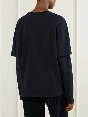AGOLDE Lois Layered Organic Cotton-jersey T-shirt