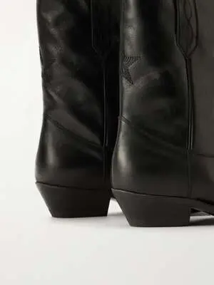GOLDEN GOOSE Wish Star Embroidered Leather Ankle Boots