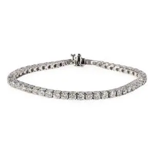 MYGEMMA Diamond Tennis Bracelet In 18k White Gold - White_gold