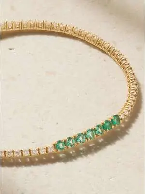 JENNIFER MEYER 18-karat Gold, Diamond And Tennis Bracelet