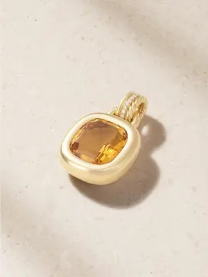 David Yurman 18-karat Citrine And Diamond Pendant - Gold