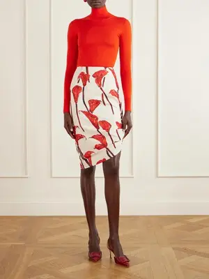 Carolina Herrera Wool And Silk-blend Turtleneck Sweater