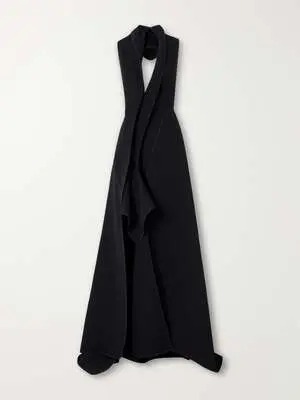 Maticevski Allude Halterneck Draped Crepe Gown