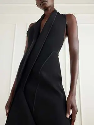 Maticevski Allude Halterneck Draped Crepe Gown