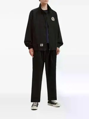FINGERCROXX Logo-patch Zip-fastening Jacket - Black