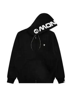 AAPE BY *A BATHING APE Aapenow Moonface Zip-up Hoodie - Black