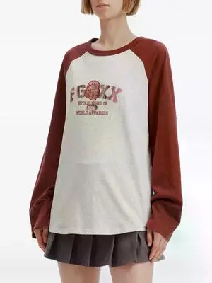 FINGERCROXX Logo-print Raglan-sleeve T-shirt