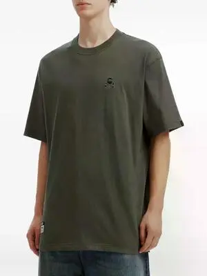 FINGERCROXX Logo-embroidered Graphic-print T-shirt