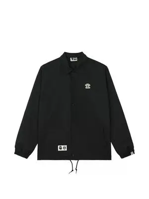 FINGERCROXX Long-sleeve Logo-patch Jacket - Black