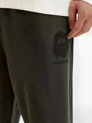 FINGERCROXX Logo-print Drawstring-waist Track Pants