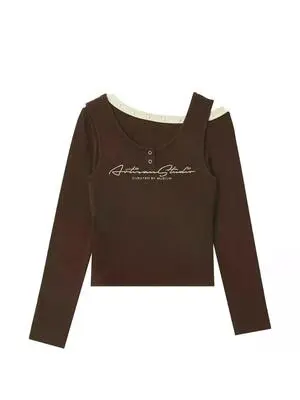 MUSIUM DIV. Layered Jersey - Brown