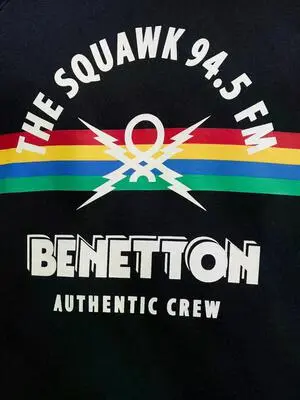 BENETTON X Stranger Things Rainbow-stripe Crew-neck Sweatshirt