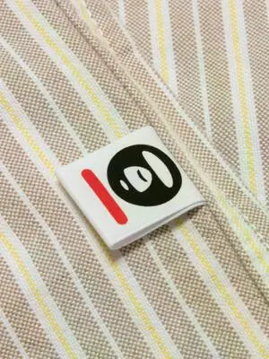 AAPE BY *A BATHING APE Moonface Striped Cotton Shirt