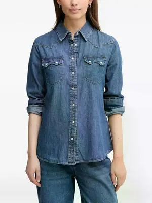 BENETTON Chest-pockets Denim Shirt - Blue