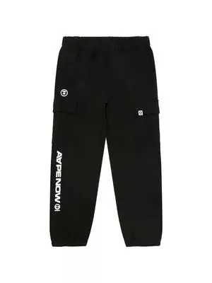 AAPE BY *A BATHING APE Logo-print Cargo Track Pants - Black