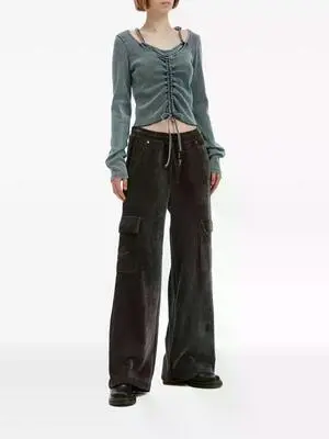 MUSIUM DIV. Ruched Layered-detail Top