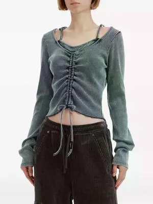 MUSIUM DIV. Ruched Layered-detail Top