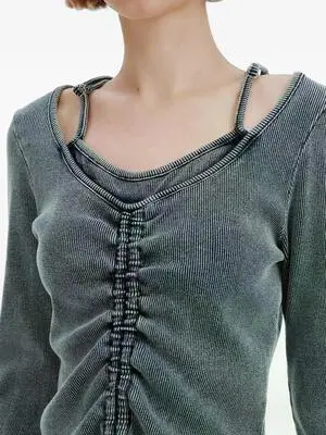 MUSIUM DIV. Ruched Layered-detail Top