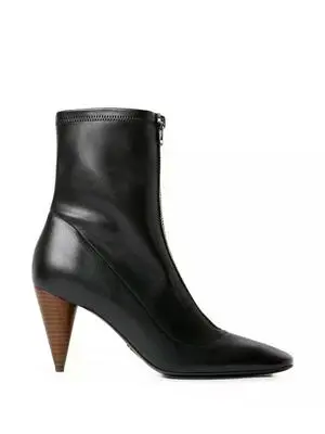 Stella McCartney Zipper Ankle Boots With Sculptural Cone Heel