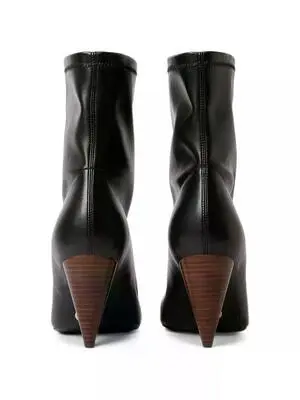 Stella McCartney Zipper Ankle Boots With Sculptural Cone Heel