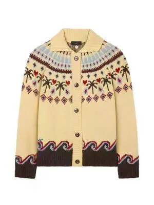 Alanui Sweet Winter Jacquard-knit Cardigan