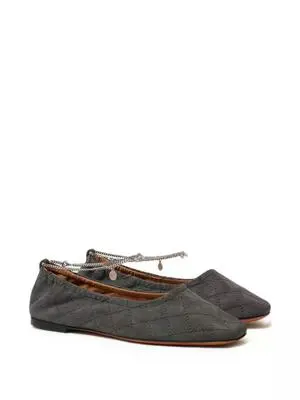 Stella McCartney Quilted Ankle-chain Ballerina Flats