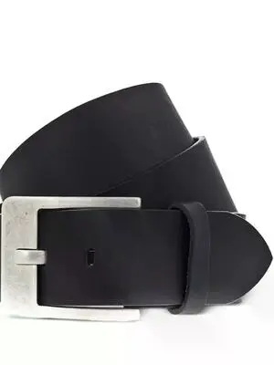 BGM LABEL Buckle-fastening Leather Belt - Black