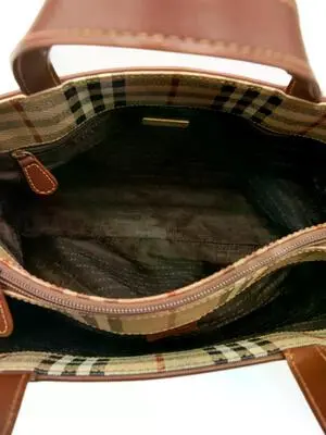 Burberry Haymarket Check Coated Canvas Tote Bag
