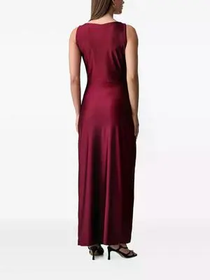 FRACOMINA Ruched V-neck Maxi Dress