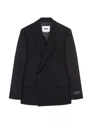 MSGM Logo-patch Double-breasted Jacket