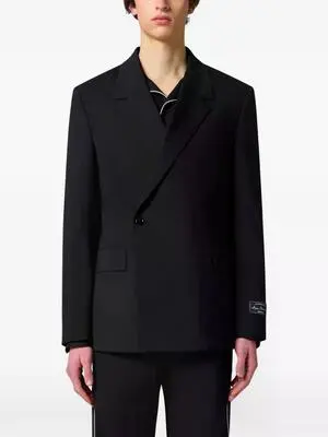 MSGM Logo-patch Double-breasted Jacket
