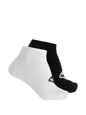 Emporio Armani Logo-print Two-pack Socks - Black