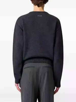 MSGM Crystal-embellished Eyelet Cardigan
