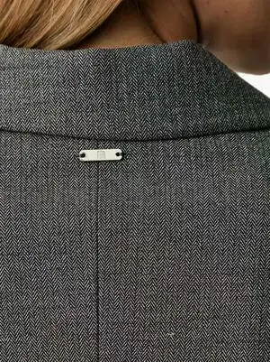 FRACOMINA Belted Herringbone Blazer